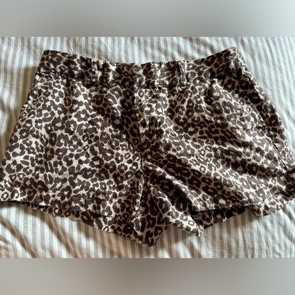 Cynthia Rowley | Shorts | Cute Leopard Print Linen Shorts Size | Poshmark